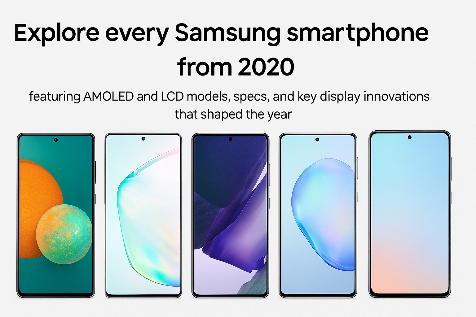 Samsung Smartphones in 2020: Full List & Display Types