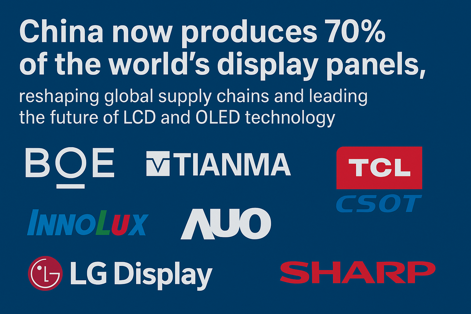 China’s 70% Display Panel Takeover: A Global Turning Point