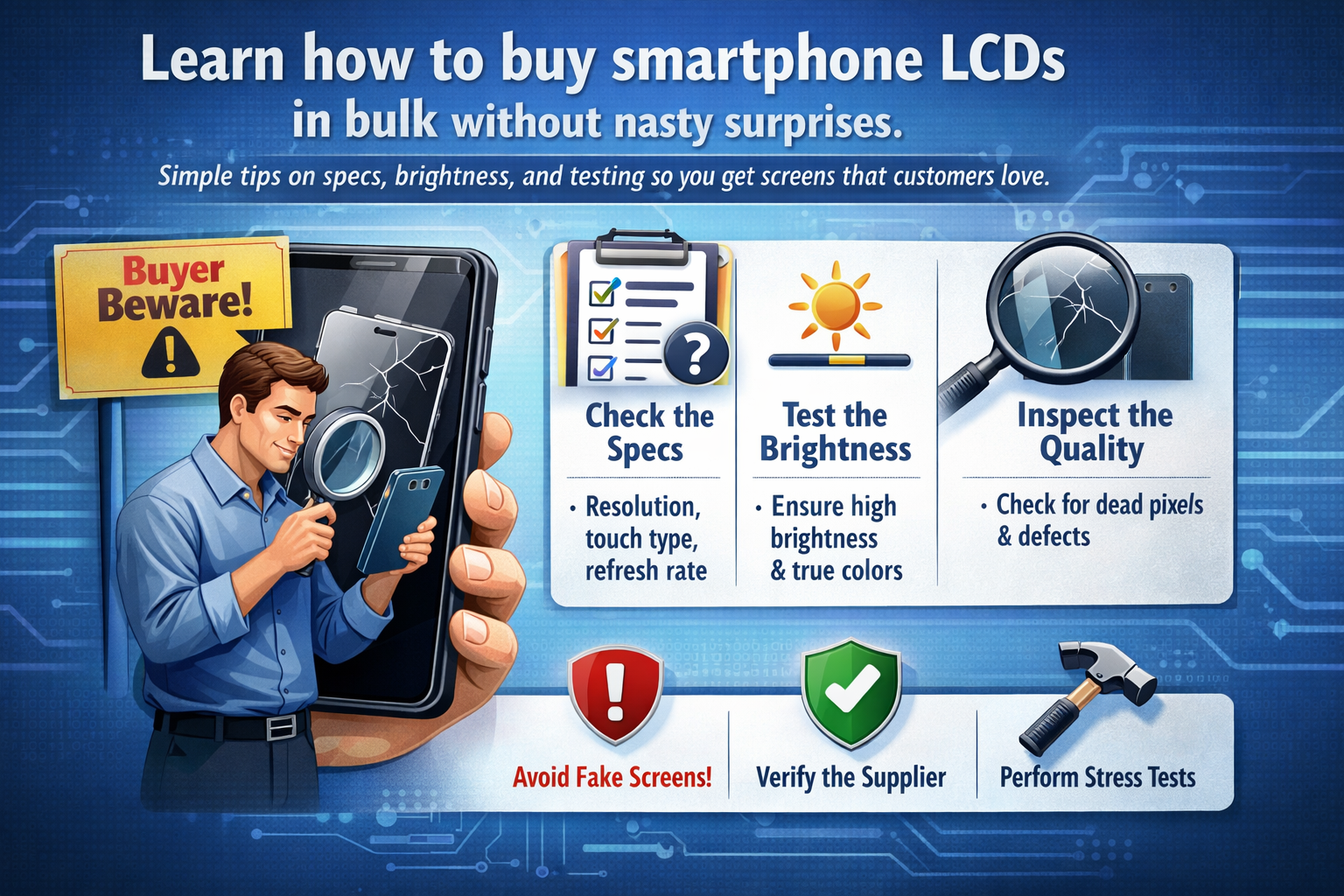 Bulk Purchasing Smartphone LCD Screens: Avoid Pitfalls